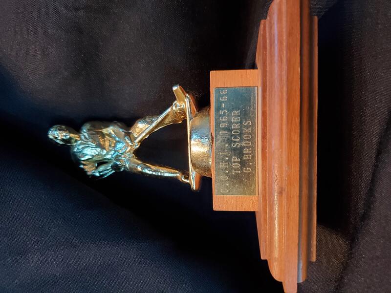 Gord Brooks trophy -"CCHL Top Scorer 1965-66 G. Brooks" | Cobourg and ...