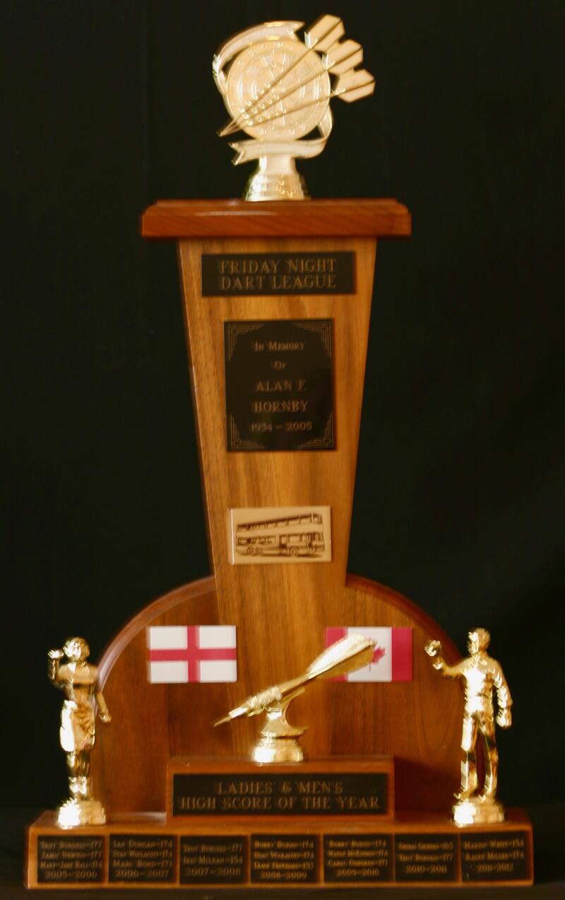 2005-17 Cobourg Legion Friday Night Darts trophy | Cobourg and District ...